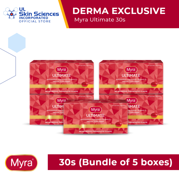 [Derma Exclusive] Myra Ultimate 30s Capsules (Bundle of 5 boxes) | Lazada PH
