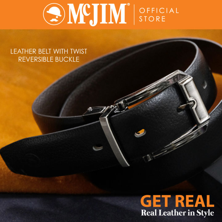 Mc Jim Men's Casual Reversible Leather Belt | Lazada PH