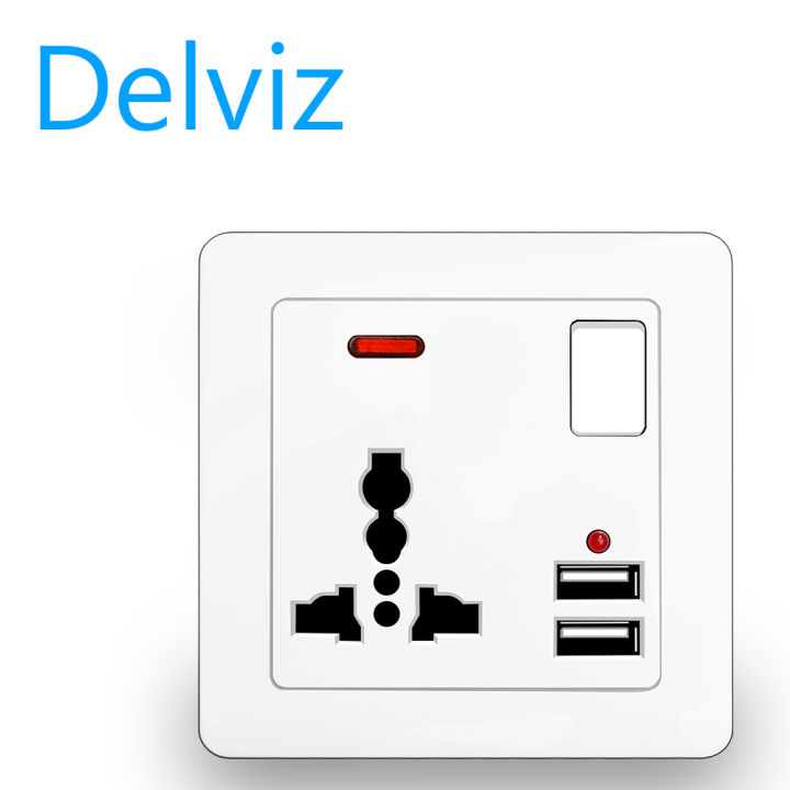 Delviz Household home decoration socket. Universal 3-hole USB power ...