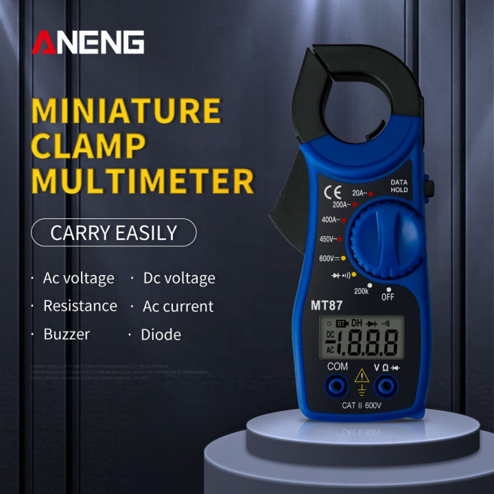 MT87N Mini Digital Clamp Meters AC/DC Voltage AC Current 600v True RMS ...