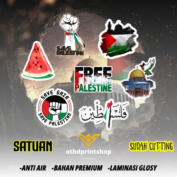 Stiker Free Palestine Stiker Bendera Palestina Bahan Vinil Tahan Air ...