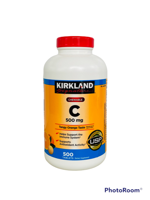 Vitamin C, 500mg Chewable, Tangy Orange Taste, 500 Tablets, Exp. 05/ ...