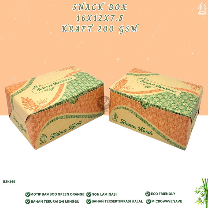 Dus Snack 16x12 Bahan 200 Gsm (Isi 25 Pcs-B2K149) | Lazada Indonesia