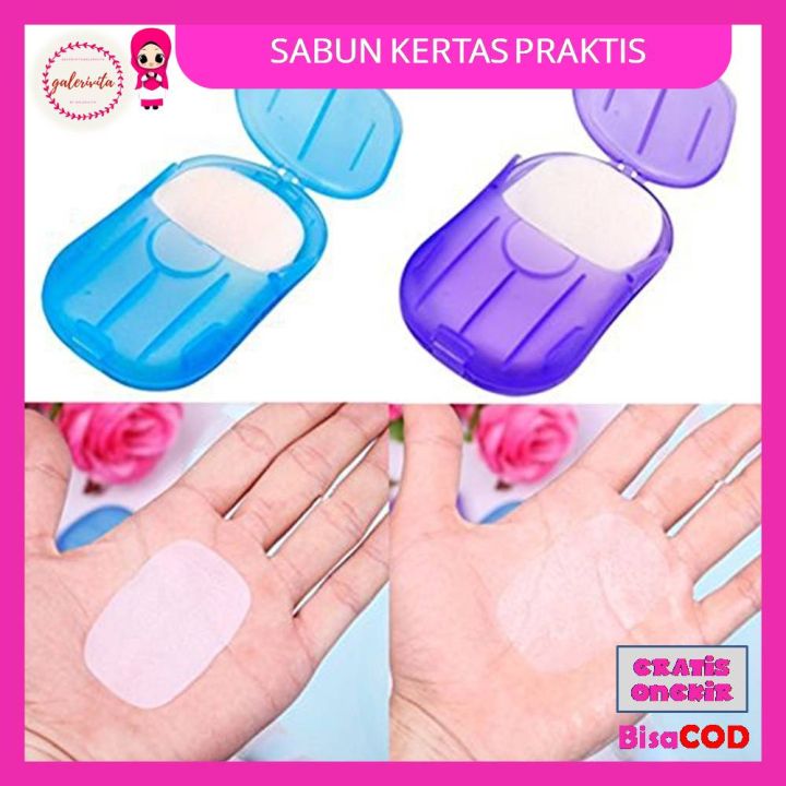 Sabun Kertas Paper Soap Praktis Mini Travelling / Portable Soap / Sabun ...