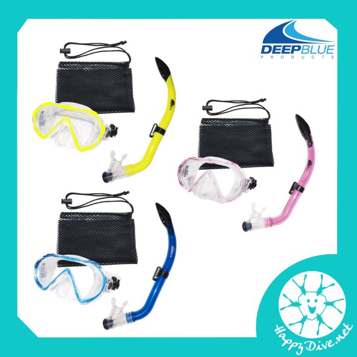🤿 Deep Blue Fiji Silicone Junior Snorkeling Set - หน้ากากดำน้ำ พร้อมท่อ ...