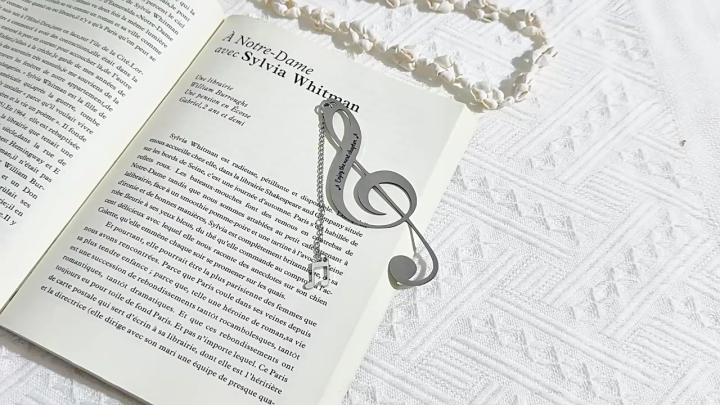 Music Themed Bookmarks With Musical Note Pendant Rustproof Metal ...
