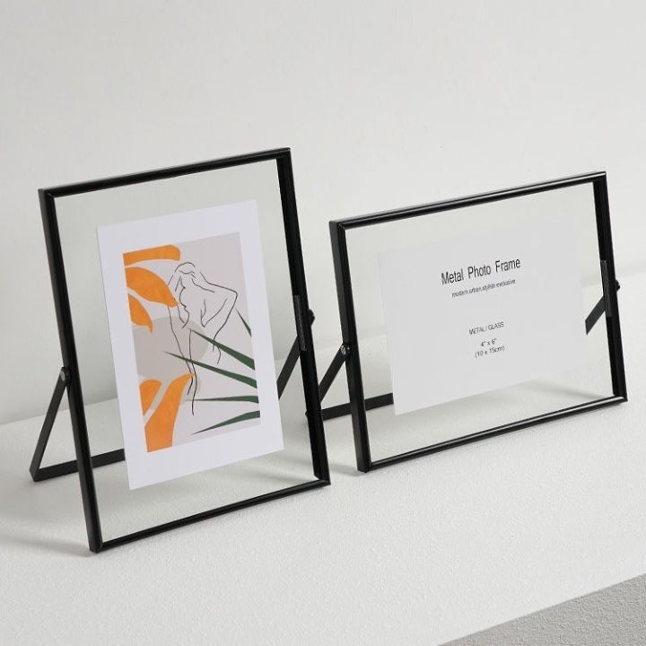 Classy Home Decor Elegant Gold Metal Glass Photo Frame Desk Foldable ...