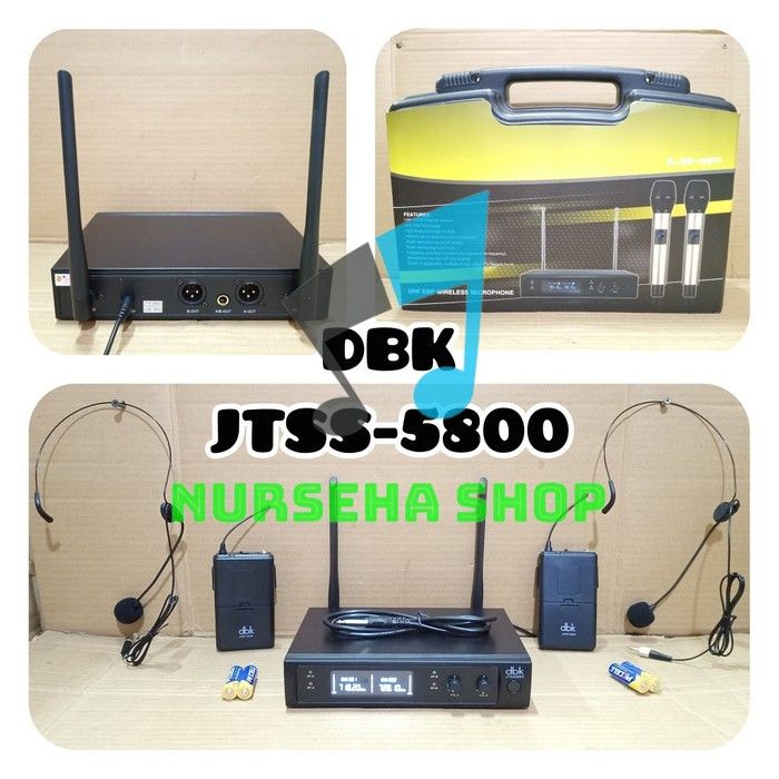 DBK JTSS 5800 MICROPHONE WIRELESS BANDO MIC HEADSET | Lazada Indonesia