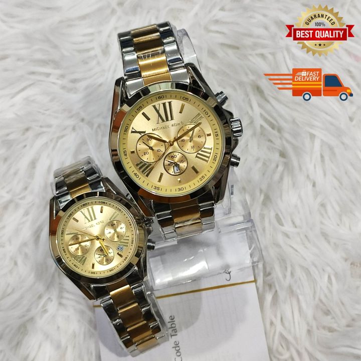 MK Couple Original Bradshaw Watch Casual Non-Tarnish Japan Movement ...