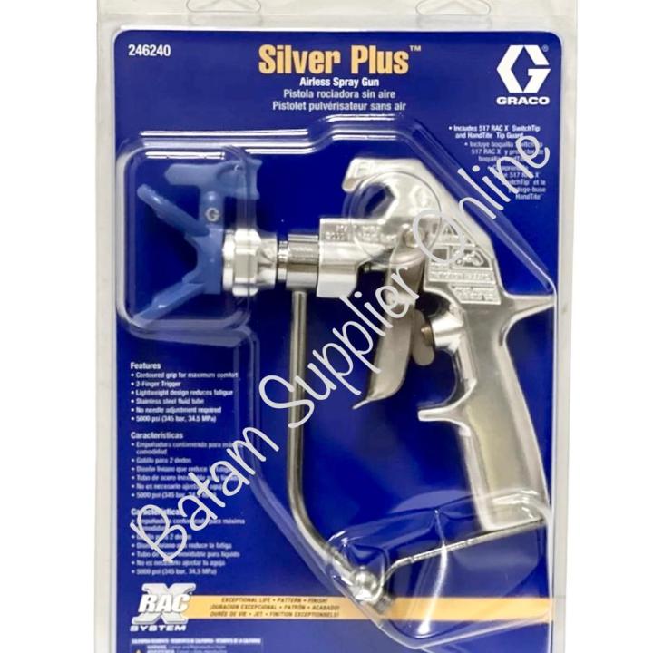 Graco Airless Spray Gun Silver Plus 246240 c/w Rac X Tip 517 & Tip ...