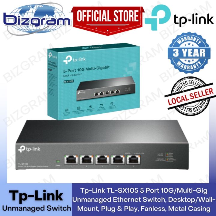 Tp-Link TL-SX105 5 Port 10G/Multi-Gig Unmanaged Ethernet Switch ...