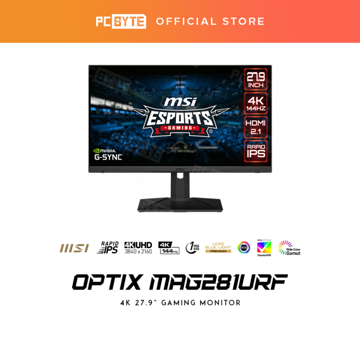 MSI Optix MAG281URF 28" 4K 144Hz 1ms Gaming Monitor | Lazada