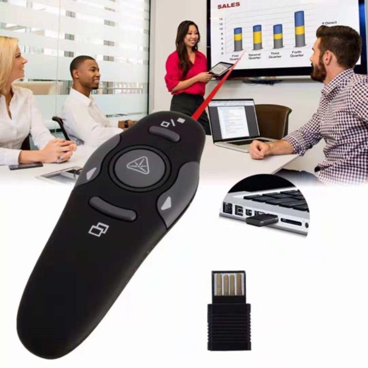 JK 2.4GHz Wireless Presenter Remote Presentation USB Control PowerPoint ...