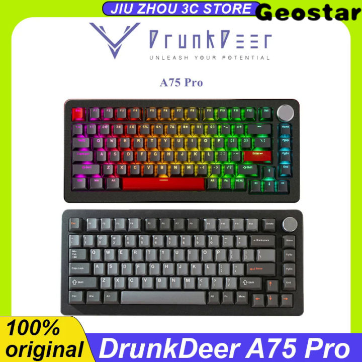 Hot DrunkDeer A75 Pro Mechanical Keyboard Magnetic Switch Rapid Trigger Wired RGB Hot-Swap ...
