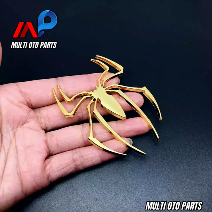 Sticker Emblem Metal 3D Spider Logo Superhero Marvel Spiderman stiker ...