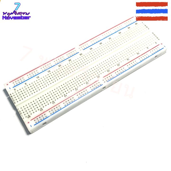 MB-102 บอร์ดทดลอง 830 holes for Arduino / Mini Solderless Breadboard Bread Board 400 Holes ...