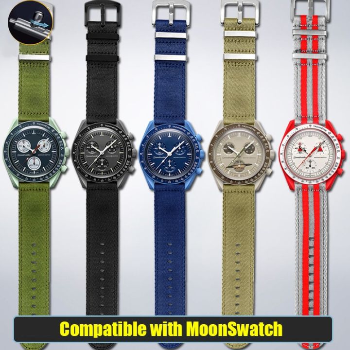 20mm NATO Nylon Striped Watchband Men Women Soft Sport Canvas Quick ...