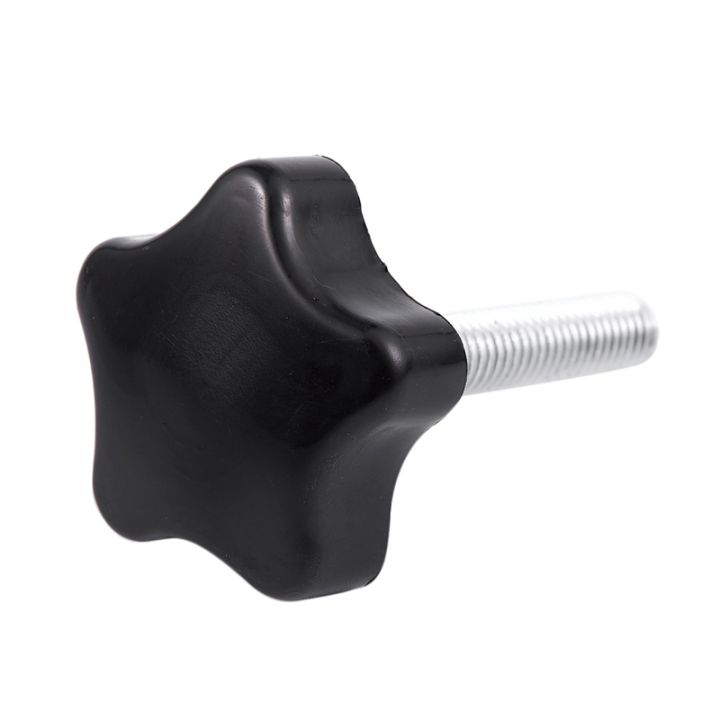 (FMIW) M8 x 40mm Screws Star Wing screw Clamp knob handle black ...