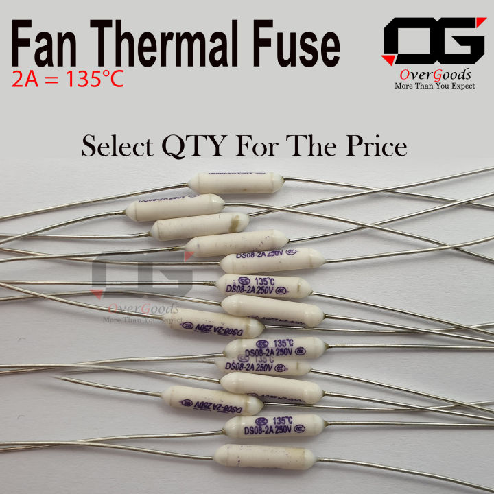Fuse 250v 145°c Fan Motor Thermal Fuse 2A For Table Fan / Stand Fan ...