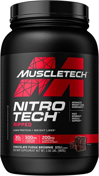 Muscletech Nitrotech Ripped Lean Whey Protein Powder 2Lbs - Isolate ...