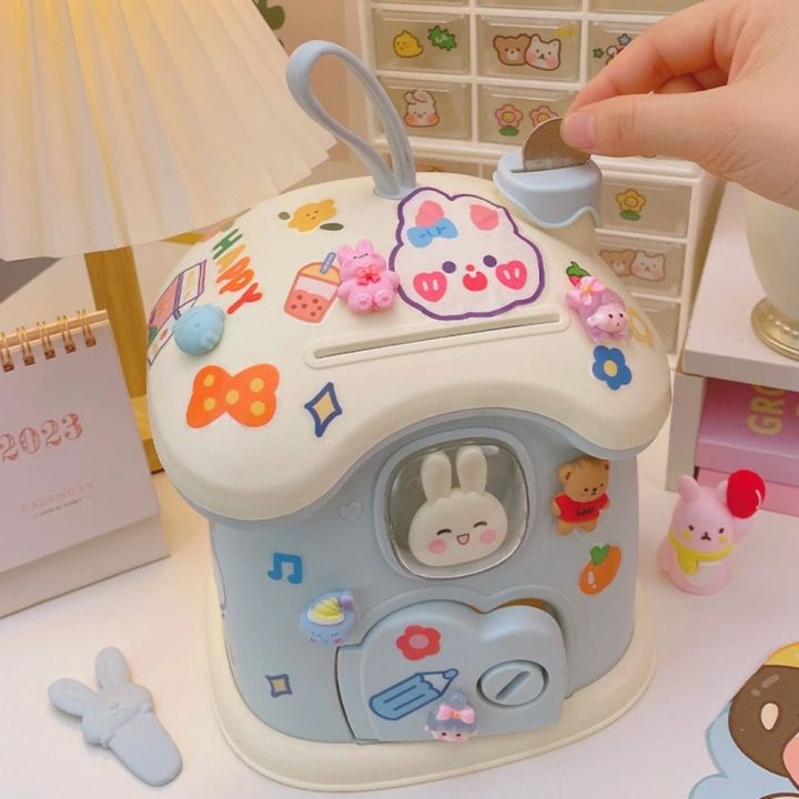 KSKX Cartoon Cute Toy Gift With Lock And Key Money Saving Box For ...