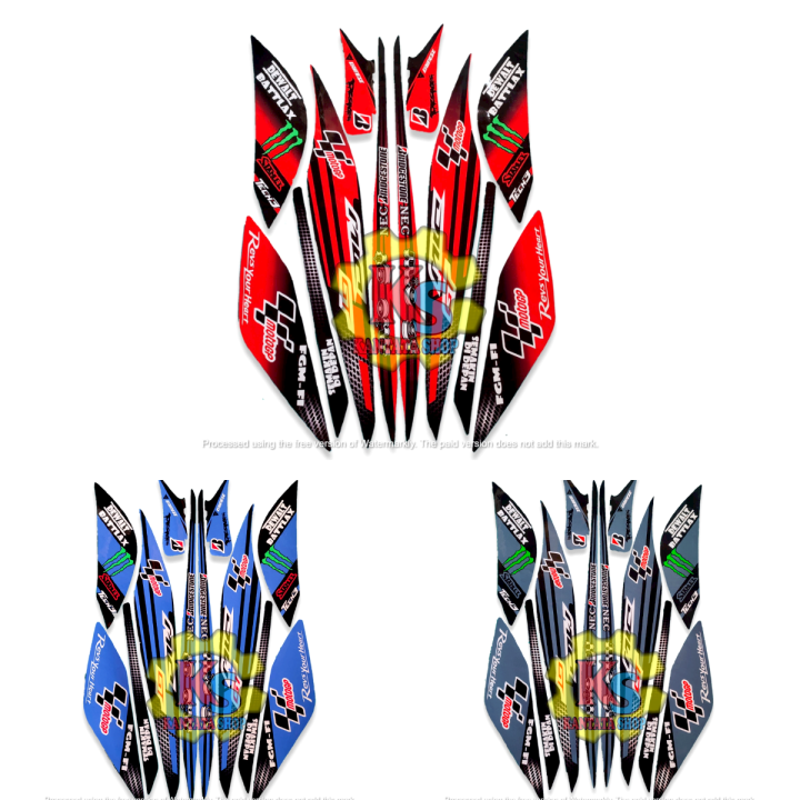 STIKER STRIPING MOTOR MIO GT VARIASI GP SEPASANG STANDAR FULL SET ...