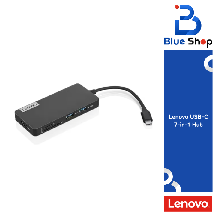[4X90V55523] Lenovo USB-C 7-in-1 Hub สายแปลงจาก USB-C เพื่อใช้งานทั้ง ...