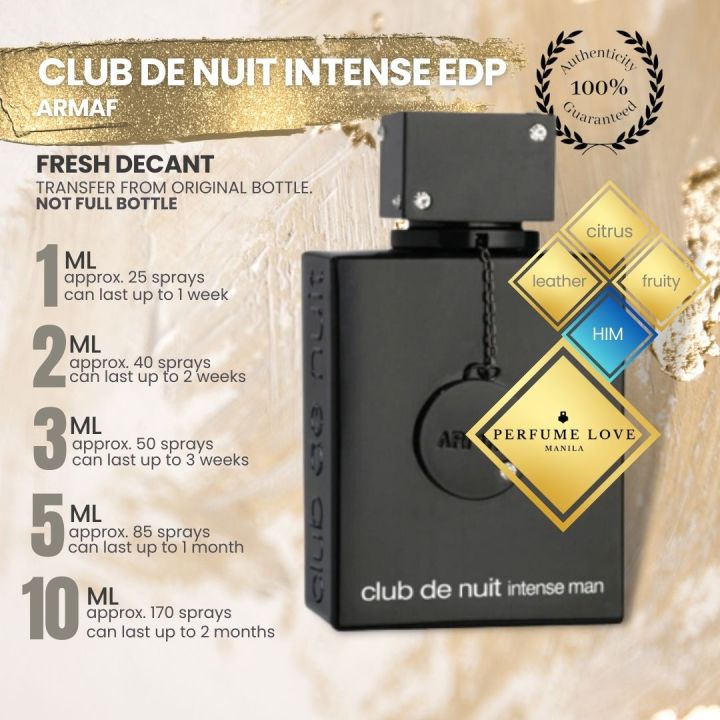 PERFUME DECANT Arma f Club de nuit Intense Man Eau de Parfum (Creed ...
