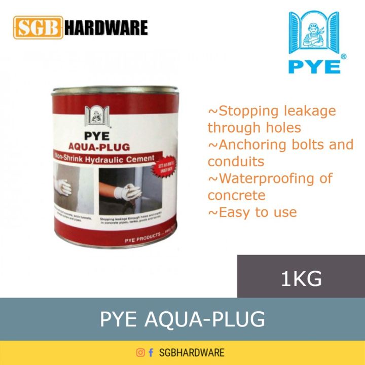 PYE Aqua-Plug Non-Shrink Hydraulic Cement 1Liter / pye aqua plug 1L UP ...