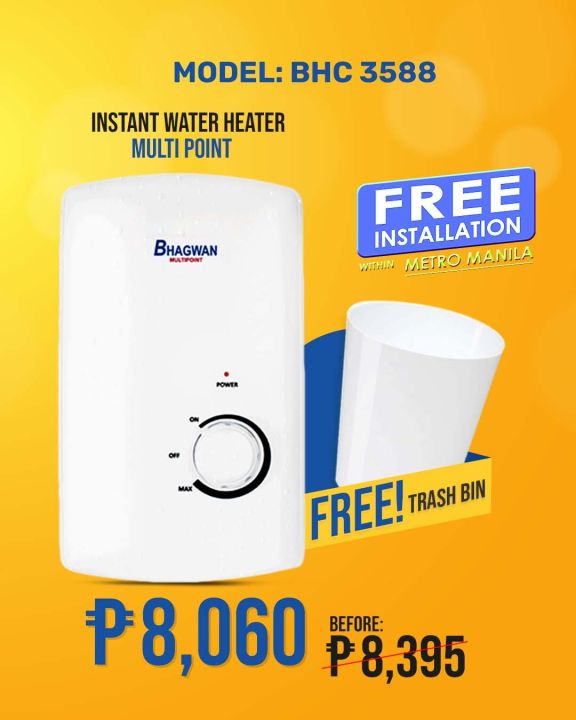 Bhagwan Electric Water Heater Multi-Point Set Shower Heater BHC-3588 ...