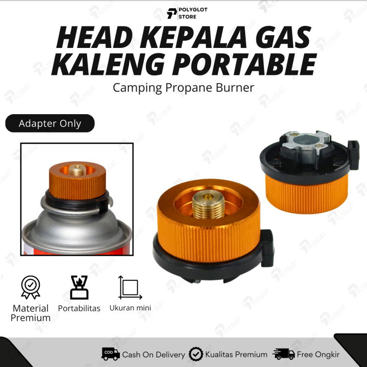 GET 2 PCS Camping Propane Burner Head Kepala Gas Kaleng Portable ...