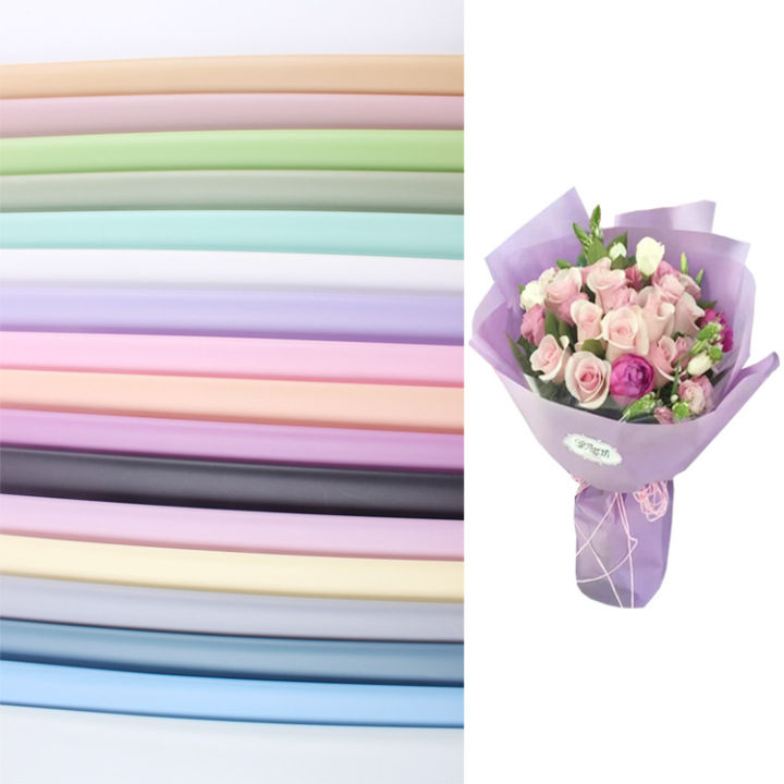 5pcs Plain Waterproof Flower Wrapping Paper Flower Bouquet Bunga Kertas ...