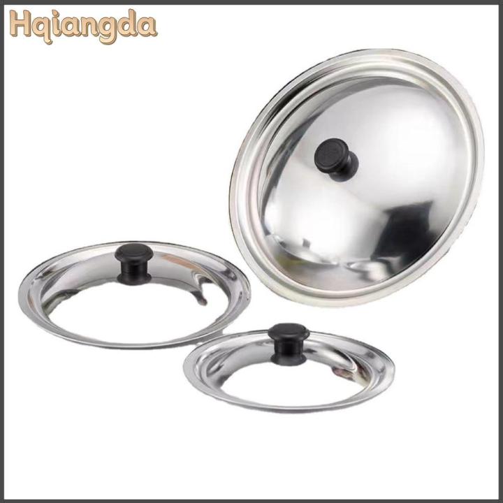 HQIANGDA Universal Pot Cover Round Stainless Steel Frying Pan Cover ...