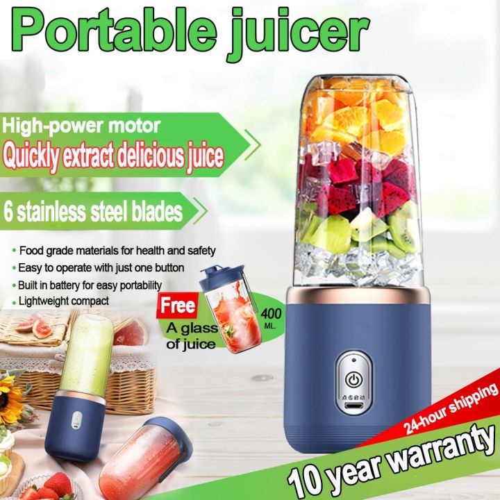 Portable Juicer Blender Tumbler Heavy Duty Fruit Presser Shake Portable ...