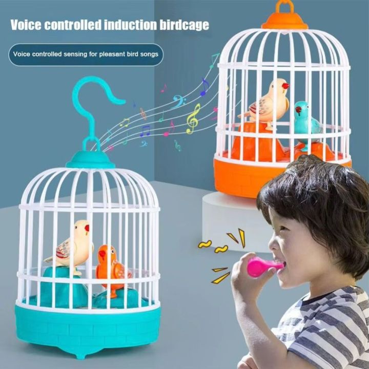 NCUMBE Parrot Cage Electric Bird Cage Toy Realistic Voice Sound Control ...