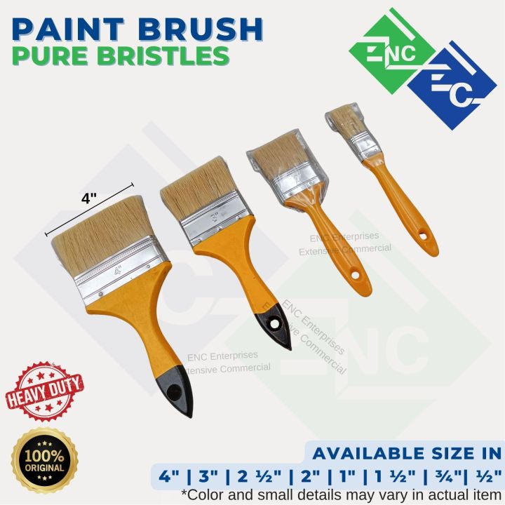 PAINT BRUSH | PURE BRISTLES | Available Sizes in 4", 3", 2 ½", 2, 1 ½ ...
