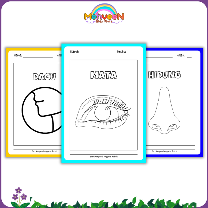 Worksheet Anak,Lembar Kerja Anak 3-6 Tahun Seri Mewarnai Anggota Tubuh ...