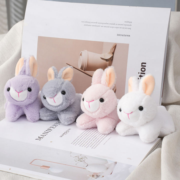 Microgood 12เซนติเมตรกระต่ายของเล่นตุ๊กตาแสดงออกที่น่ารักสัตว์ตุ๊กตาแขวนเครื่องประดับหูยาว ...