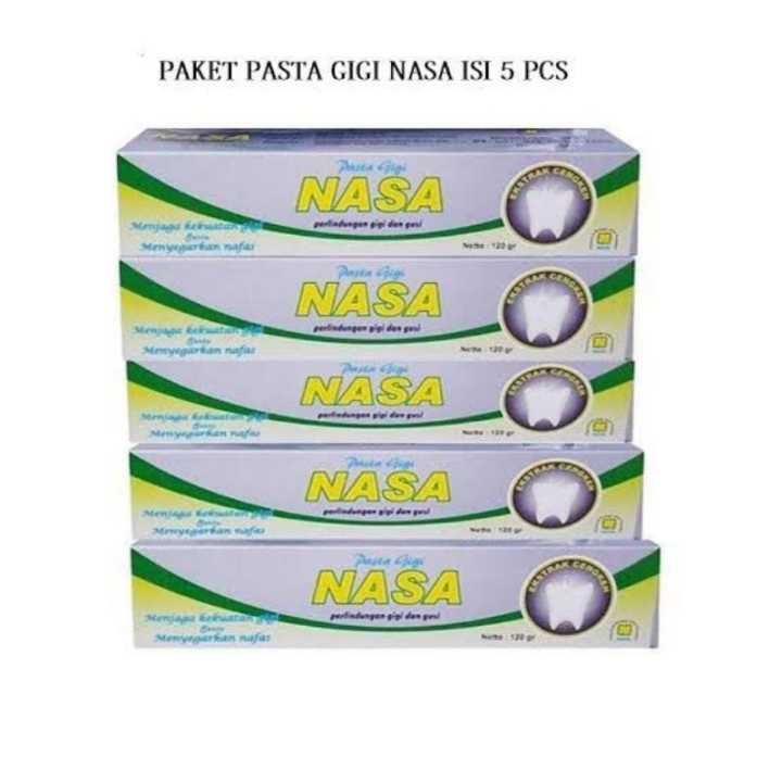 paket 5 pcs pasta gigi nasa original asli /mengatasi gigi berlubang ...