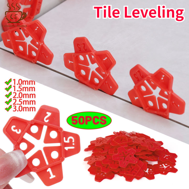 50Pcs/Pack 5 Size Tile Spacers Clips Wedge Ceramic Leveling Tool for ...