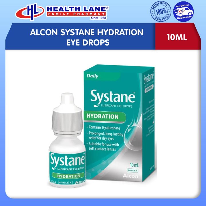 ALCON SYSTANE HYDRATION LUBRICANT EYE DROPS 10ML (Eye Relief, Hydration ...