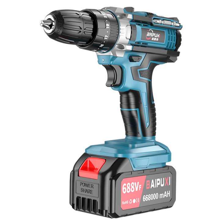 688VF cordless impact drill electric screwdriver portable rechargeable ...