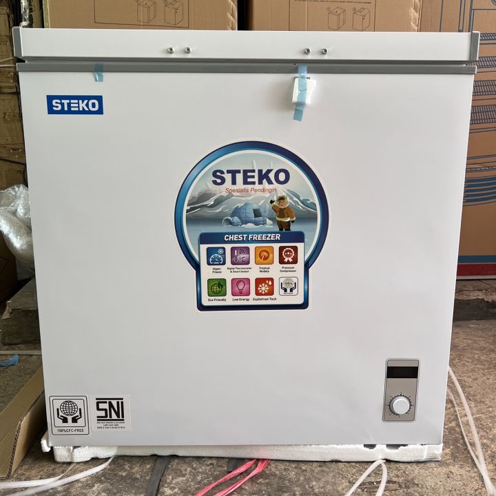 ASLI STEKO Chest Freezer 200 liter BF210 Garansi Resmi 3 tahun Frizer ...