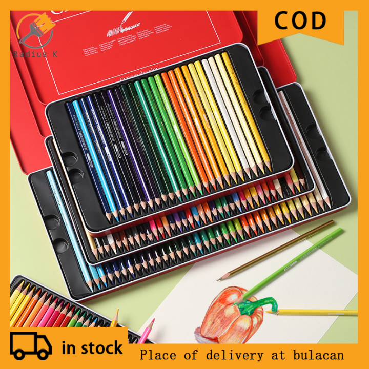 Radius K 12/24/36/48/72/120 colors professional oil color pencils set ...