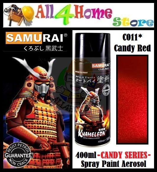C011# SAMURAI Spray Paint Candytone Series - Candy Red | Lazada