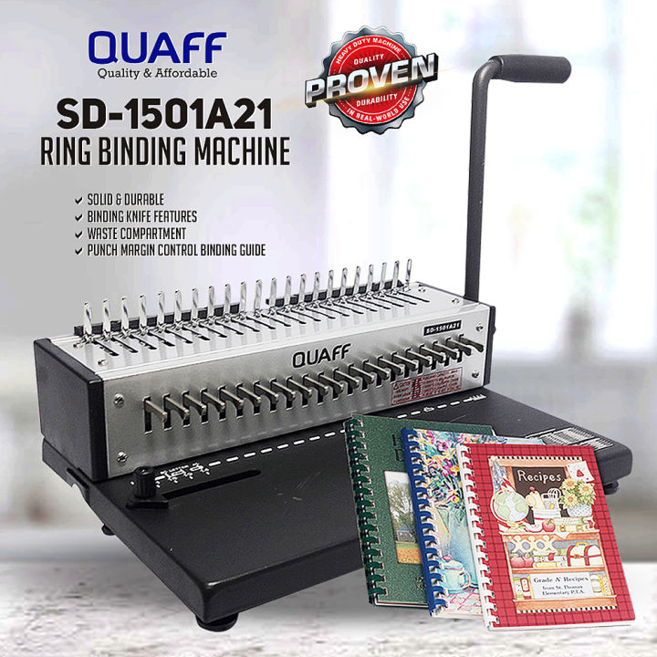 Risefully QUAFF Ring Binding Machine SD-1501A / Comb Binding Machine (w ...