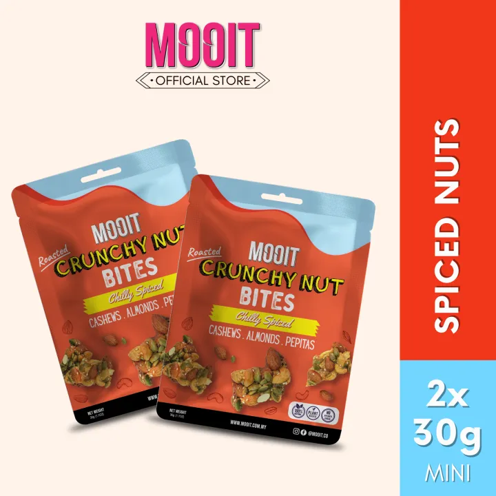MOOIT Chilly Spiced Nut Mix 【 2 x 30g 】- HALAL CERTIFIED | Lazada