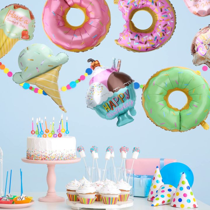 🇵🇭🎈COD LM99 Donut Grow Up 1st 2nd Birthday Theme Foil Balloons Number ...