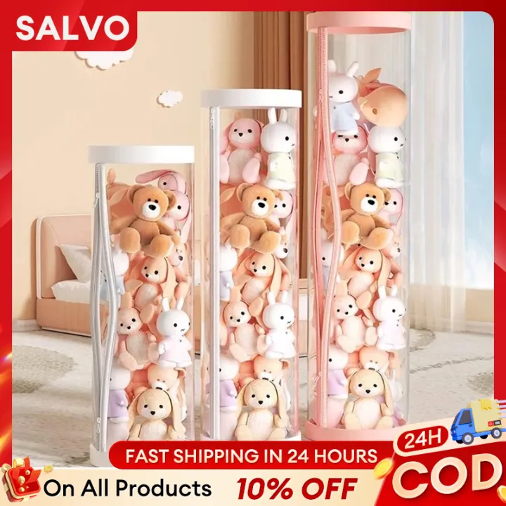 SALVO 90/120/150CM Stuffed Toy Organizer Doll Storage Transparent Tube ...