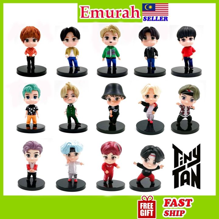 BTS Tiny TAN 7pcs Set Mini Collectible Action Figure Cake Decoration Cake Topper Jungkook Jimin ...